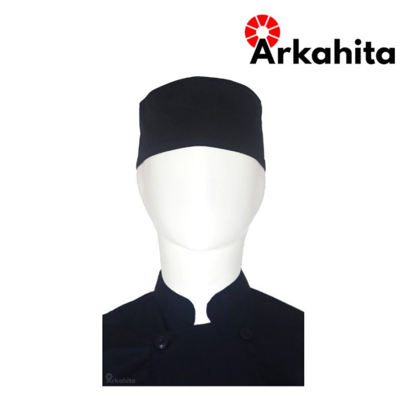 Topi Chef Skull Cap, Hitam – Baju Chef, Baju Koki, Celemek Masak
