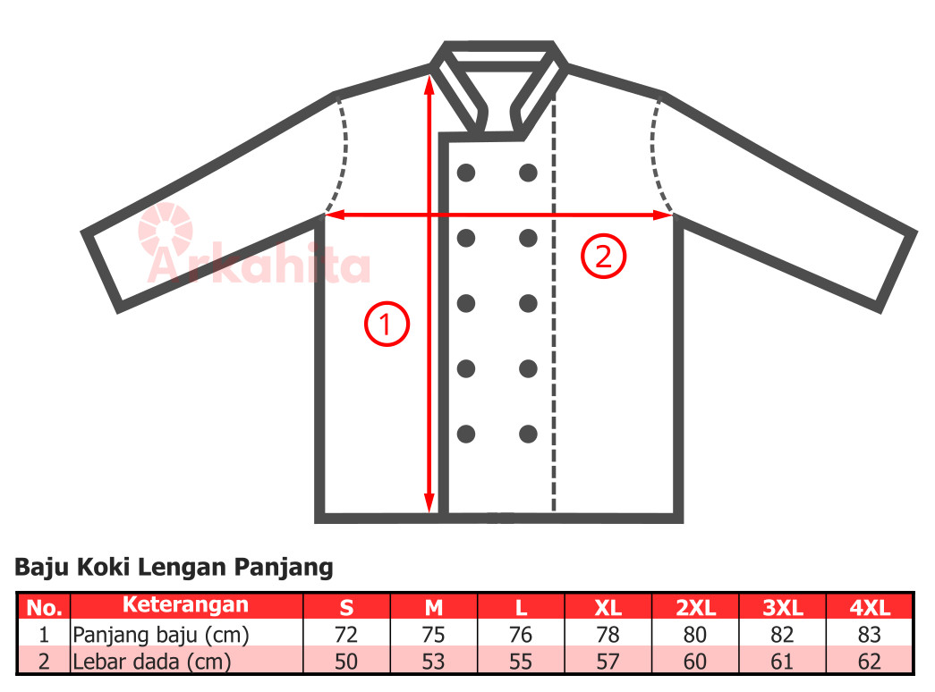 Cara Menentukan Ukuran Baju Chef Lengan Panjang Yang Sesuai – Baju Chef ...